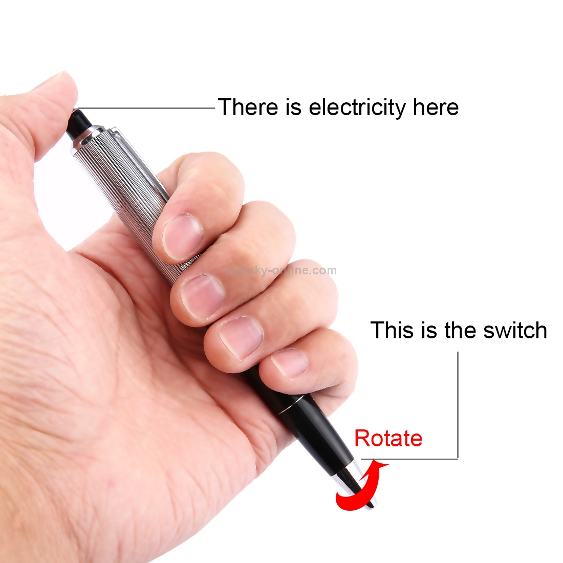 SUNSKY - 2 in 1 Electric Shock Gag Pen Adult Prank Trick Joke Toy