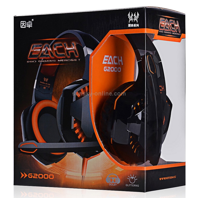 EACH G2000 Over-ear Stereo Bass Gaming Headset with Mic & LED Light for ...