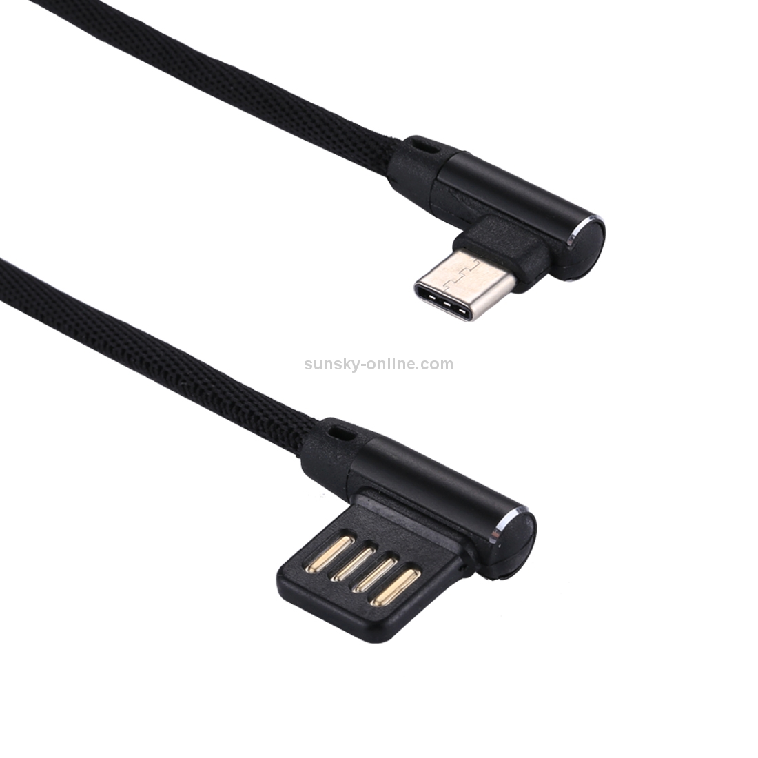 SUNSKY 1m 2 4A USB USB C Type C Double Elbow Design