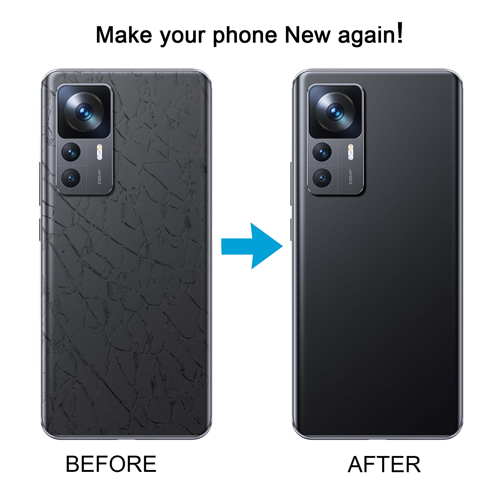 SUNSKY - For Xiaomi 12T Pro OEM Glass Material Battery Back Cover(Black)