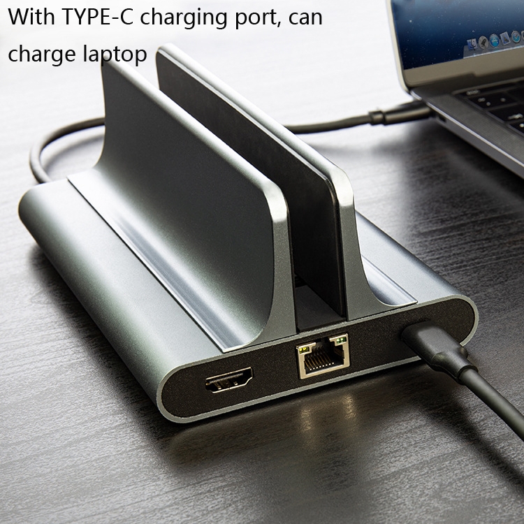 Vaydeer SZ206 Laptop Vertical Storage Docking Station Bracket Type-C ...