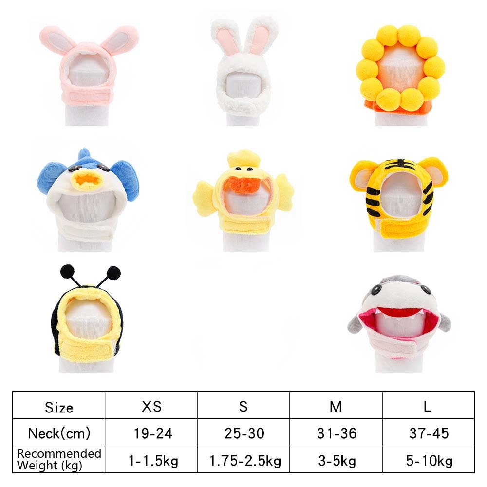 SUNSKY - 4 ชิ้น Soft Cat Headgear Cat Dog Cross Dress Pet Hat, Size: XS ...