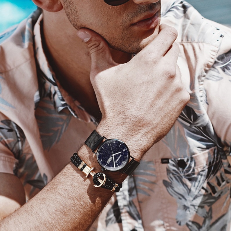 SUNSKY - BINBOND B3820 Men Simple Luminous Quartz Watch Student ...