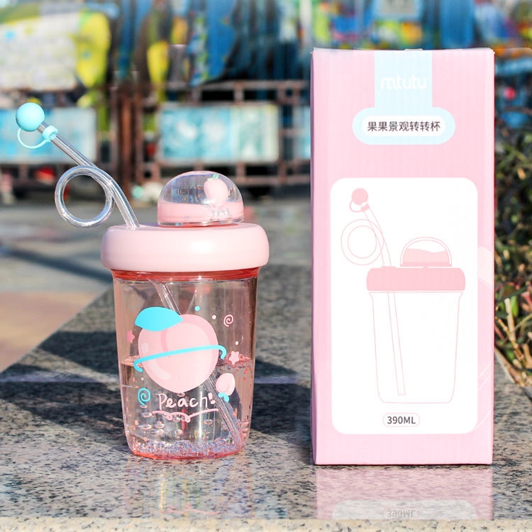 SUNSKY - MTUTU Fruit Landscape Rotary Cup Straw Cup Fun Children Water ...