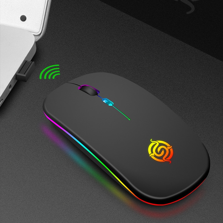 SUNSKY - K-Snake BM110 RGB Lighting Effect Wireless Bluetooth Mouse(Black)