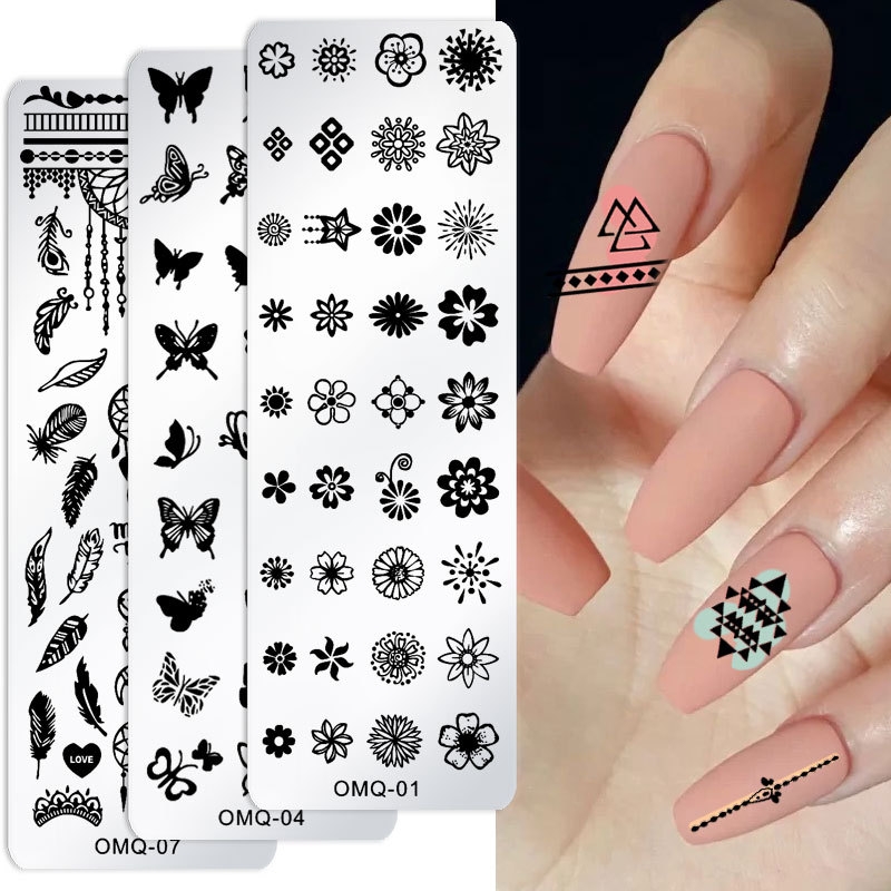 5 PCS Nail Art Print Template Nail Art Tools(OMQ-07)