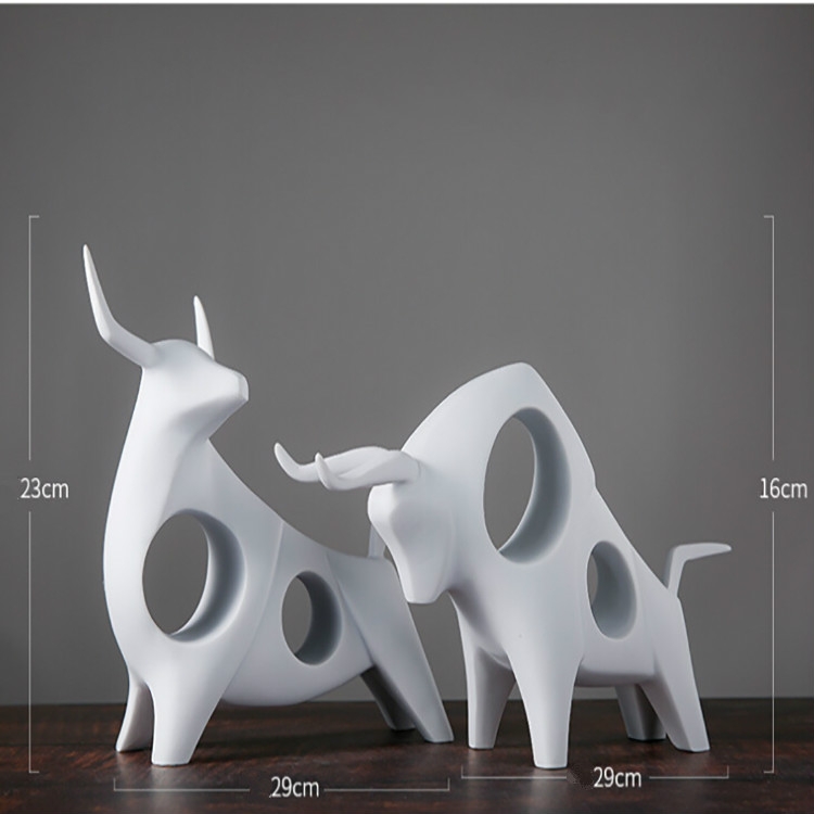 SUNSKY - Creative Cow Statue Cow Home Decor Living Room Wine Cabinet TV ...