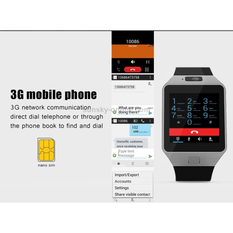 QW09 Smart Watch Phone, 512MB+4GB