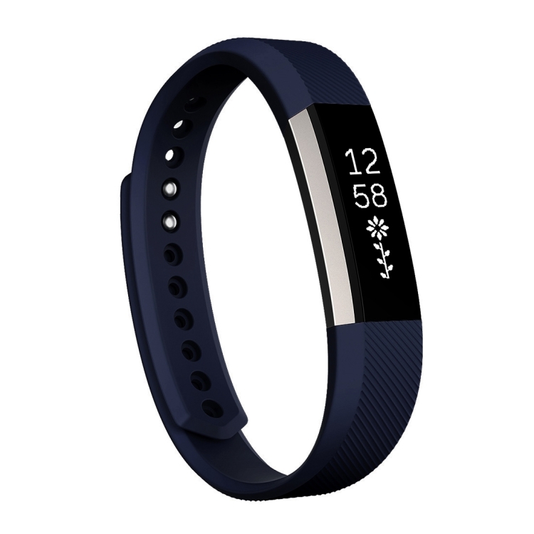 Fitbit Alta Watch Oblique Texture 실리콘 시계 밴드, 대형, 길이 : 약 22cm (진한 파란색)