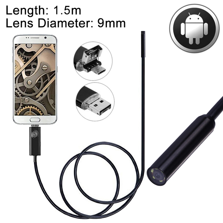 2 in 1 Micro USB & USB Endoscope Waterproof Snake Tube Inspection 1.0MP ...