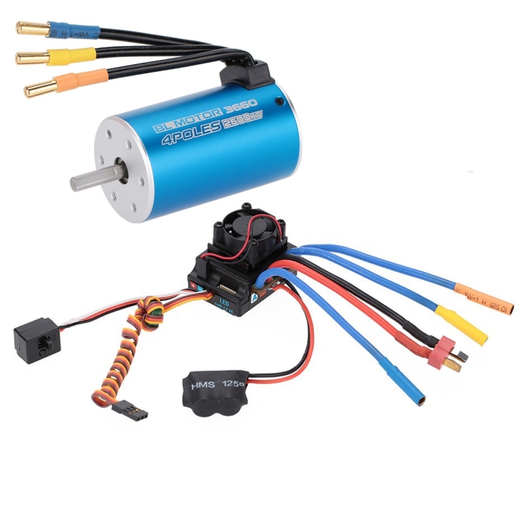 3660 2600KV 4P Sensorless Brushless Motor + 80A Brushless Splash-Proof ...