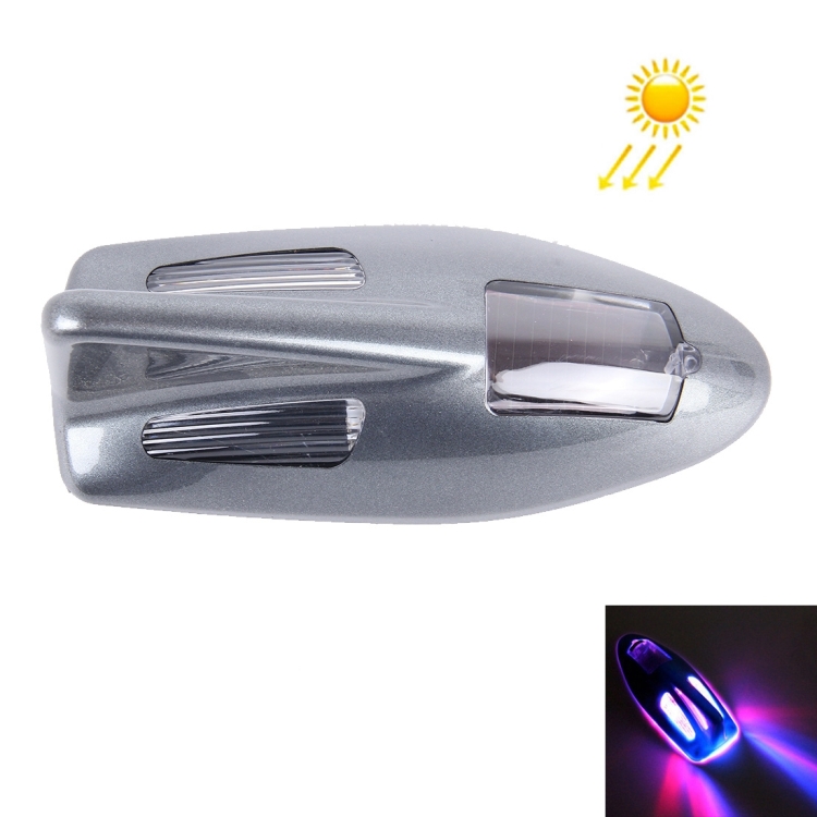 Solar Colorful Light Anti Collision Shark Fin Car Taillight LED Flash ...
