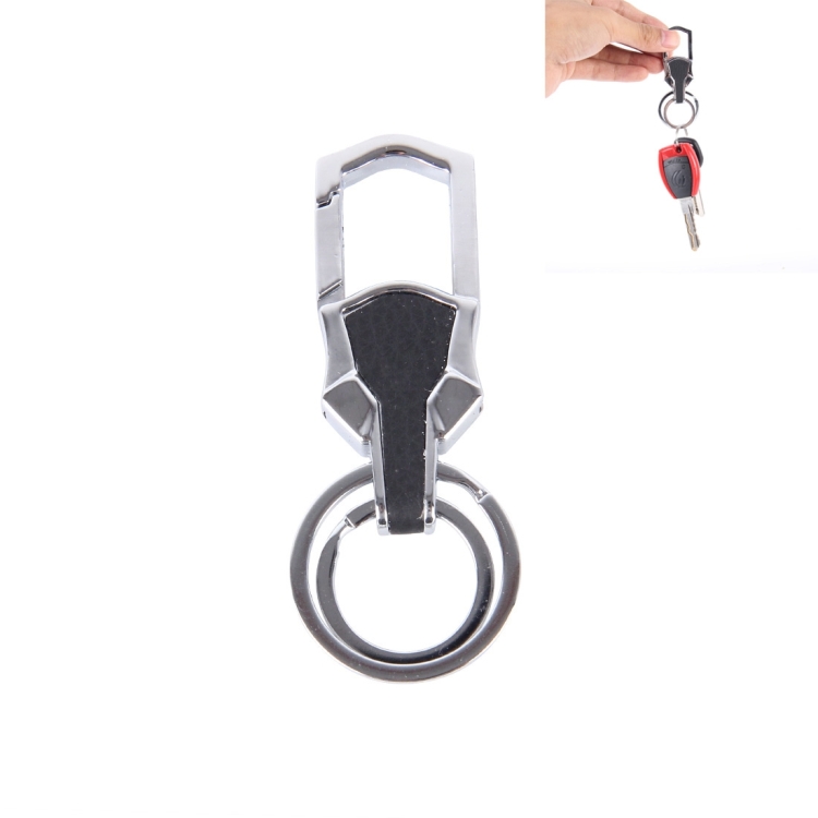 Car Metal Key Holder With Two Rings(Black)