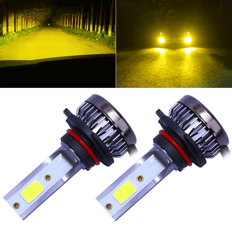 2 PCS 9006 DC9-36V / 36W / 3000K / 6000LM IP68 Auto / Motorrad Mini COB LED Scheinwerferlampen ...