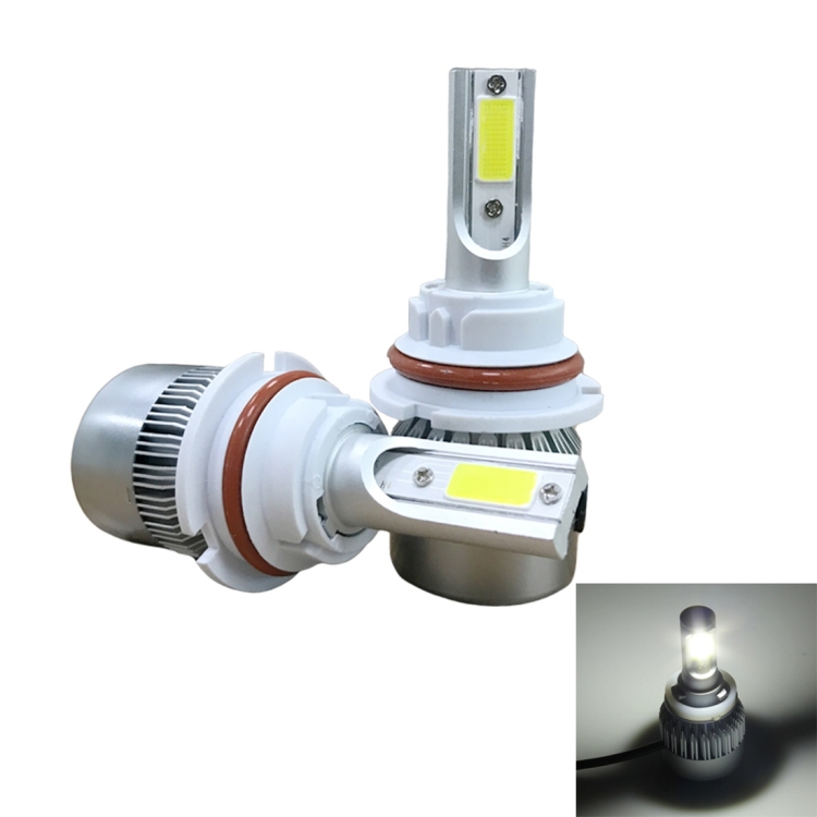 2pcs 9004 18W 1800LM 6000K Waterproof IP68 Car Auto LED Headlight with 2 COB LED Lamps, DC 9-36V ...