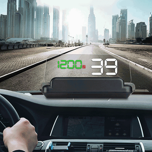 T900 자동차 GPS HUD 가상 HD 반사 보드 헤드 업 디스플레이, 속도 및 주행 거리 / 시간 표시, 과속 및 전압 및 저전압 경보, 피로 운전