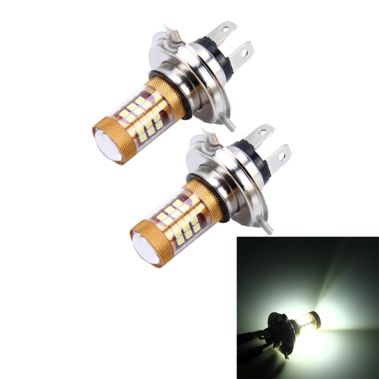 2 PCS H4 15W 1300 LM 6500K 28 SMD-3030 LEDs 자동차 안개등, DC 12V (백색광)