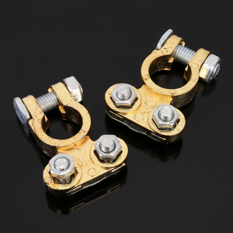 2 PCS Positive and Negative Car U Shape Metal Battery Connectors ...