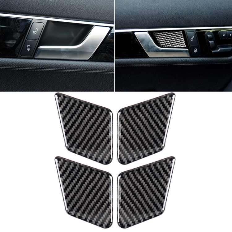 Other Interior & Accessories - 4 PCS Car Solid Color Carbon Fiber Door ...