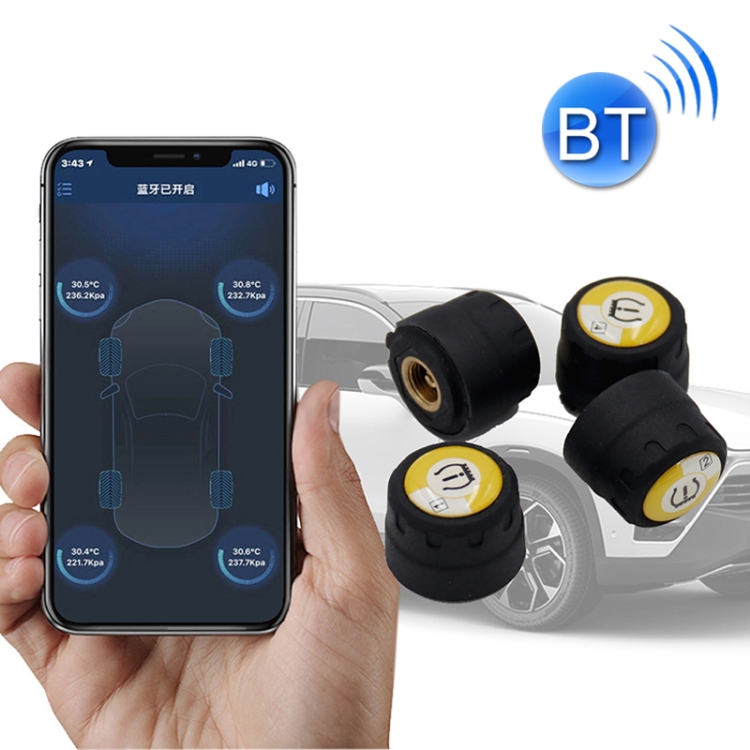 Bluetooth 4.0 TPMS Car External Tire Pressure Monitoring Pressure ...