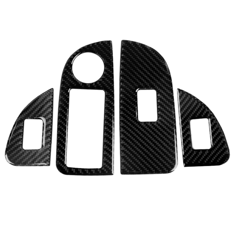 4 in 1 Car Carbon Fiber Window Button Panel Decorative Sticker for Alfa ...