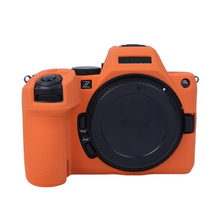 For Nikon Z5II Litchi Texture Soft Silicone Protective Cover (Coffee)