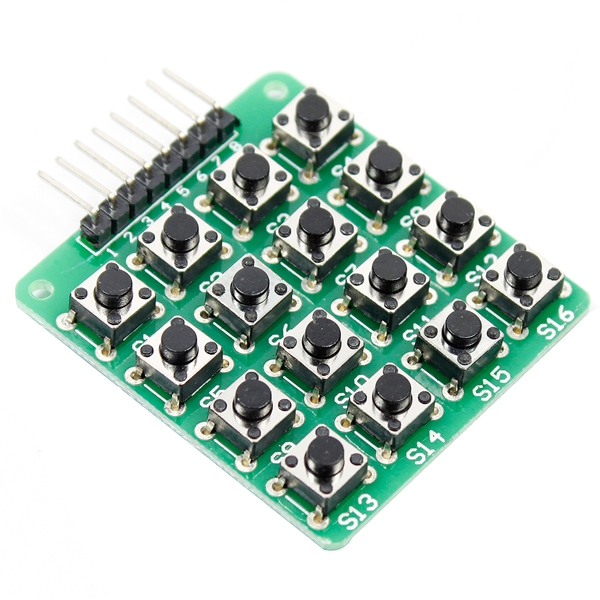 Mô-đun bàn phím ma trận 4 x 4 16 phím cho Arduino (Xanh lục)