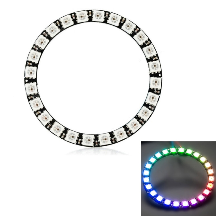 LDTR - Y00024 WS2812B 5050 LED Smart RGB Ring 66mm 24 Bit for Arduino ...