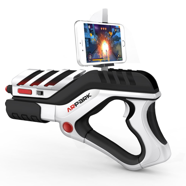 A8 AR Gun Shaped Bluetooth Wireless Game Controller with Phone Clip