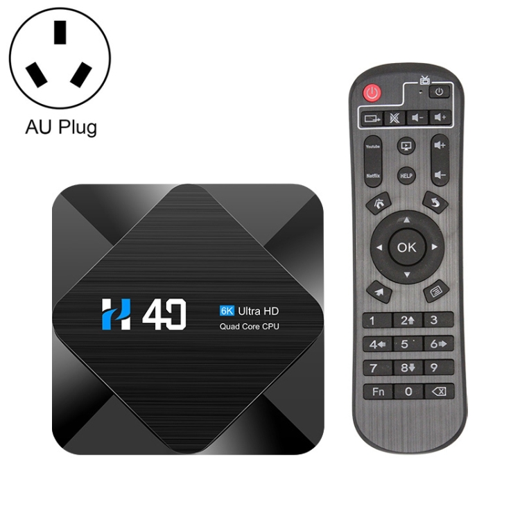 H40 4K Ultra HD Smart TV BOX Android 10.0 Media Player con control ...