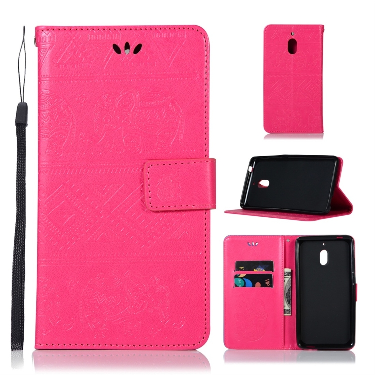 Elephant Embossing Horizontal Flip Leather Case with Holder & Card ...