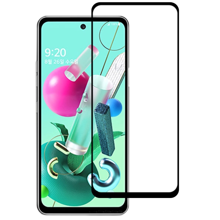 LG Q92 전체 접착제 전체 화면 강화 유리 필름