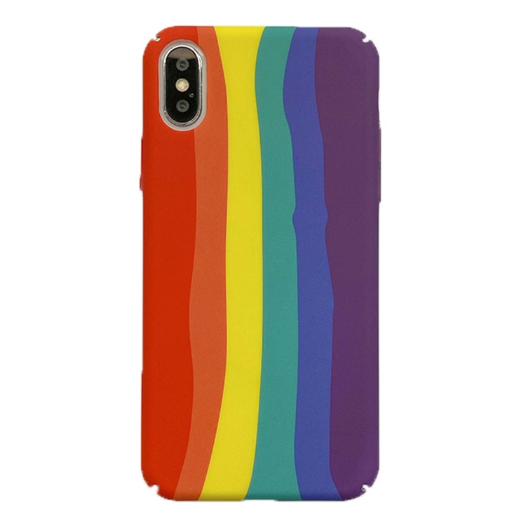 For iPhone 12 Pro Max Water Stick Style Hard Protective Cas(Rainbow ...