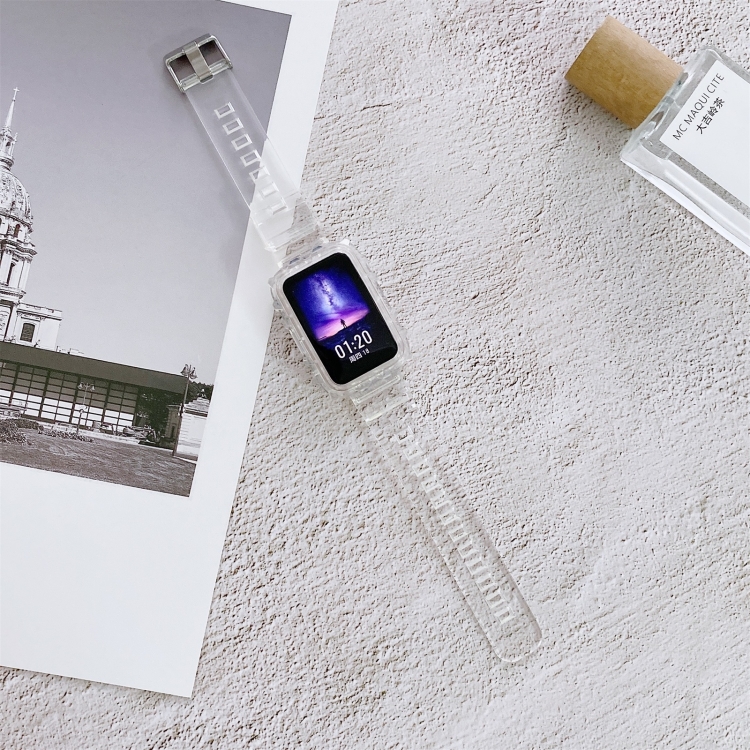 For Huawei Watch Fit Silicone Integrated Translucent Watch Band ...