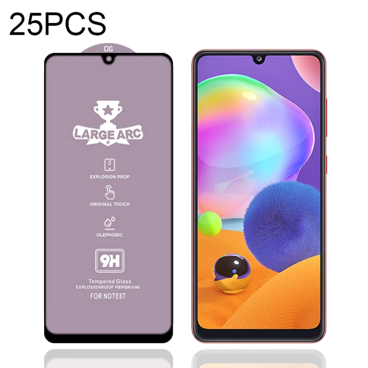 For Samsung Galaxy A31 25 PCS 9H HD Large Arc High Alumina Full Screen ...