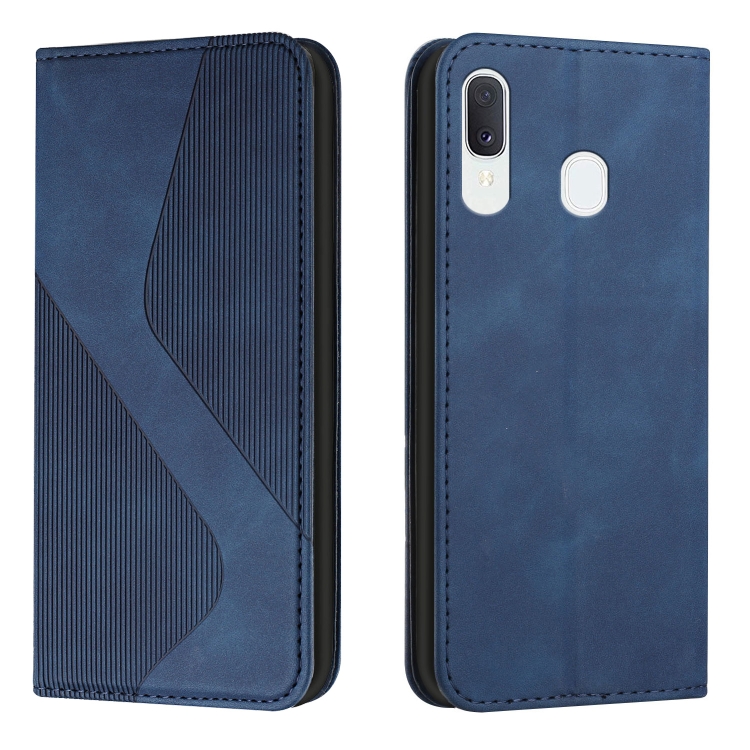 For Samsung Galaxy A40 Skin Feel Magnetic S-type Solid Color Horizontal ...