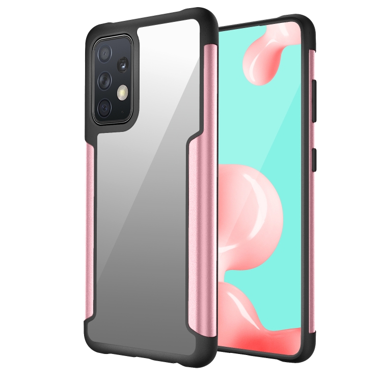 สำหรับ Samsung Galaxy A52 5G / 4G Iron Man Series โลหะ PC + กรณีป้องกัน TPU (กุหลาบทอง)