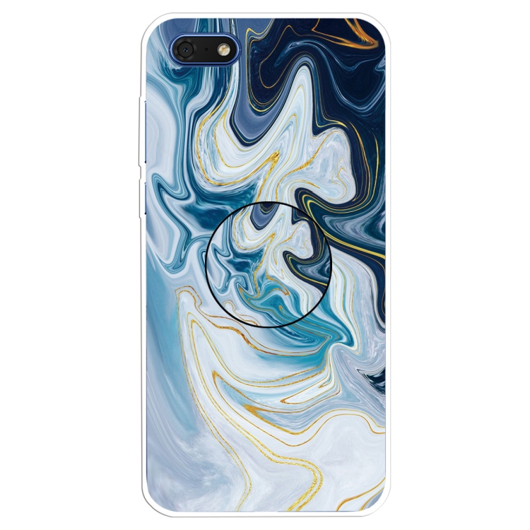 สำหรับ Huawei Y5 Lite 2018 เคสป้องกัน TPU หินอ่อนเคลือบเงาลายนูนพร้อม ...