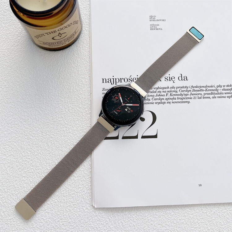 20mm สองส่วน Milan Strap Strap สายนาฬิกาข้อมือ (ทอง)