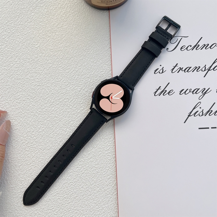 22mm Crazy Horse Texture Frosted Leather Strap Watch Band(Red)