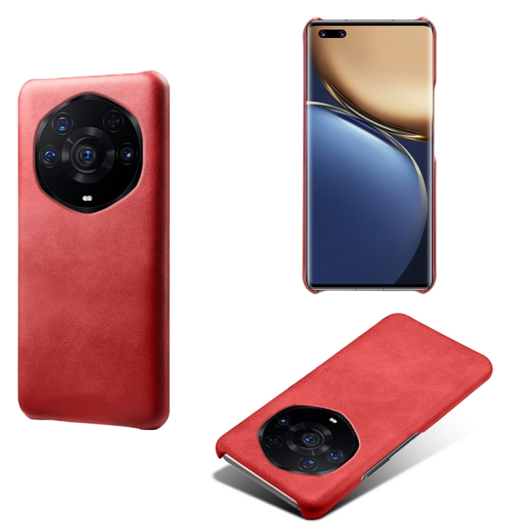 สำหรับเกียรติยศ Magic3 Pro + น่องเนื้อ PC + PU กรณีโทรศัพท์ (สีแดง)