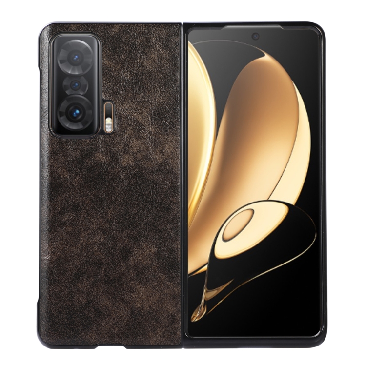 For Honor Magic V Business Style Leather Protective Phone Case(Brown)