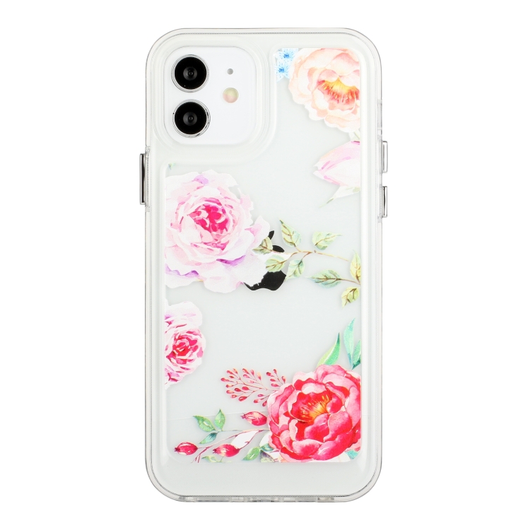 Para iPhone 12 mini caja del teléfono del espacio del patrón de flores (7)