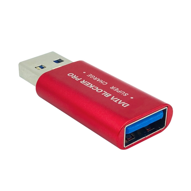 GE06 USB Data Blocker ตัวเชื่อมต่อการชาร์จอย่างรวดเร็ว (สีแดง)
