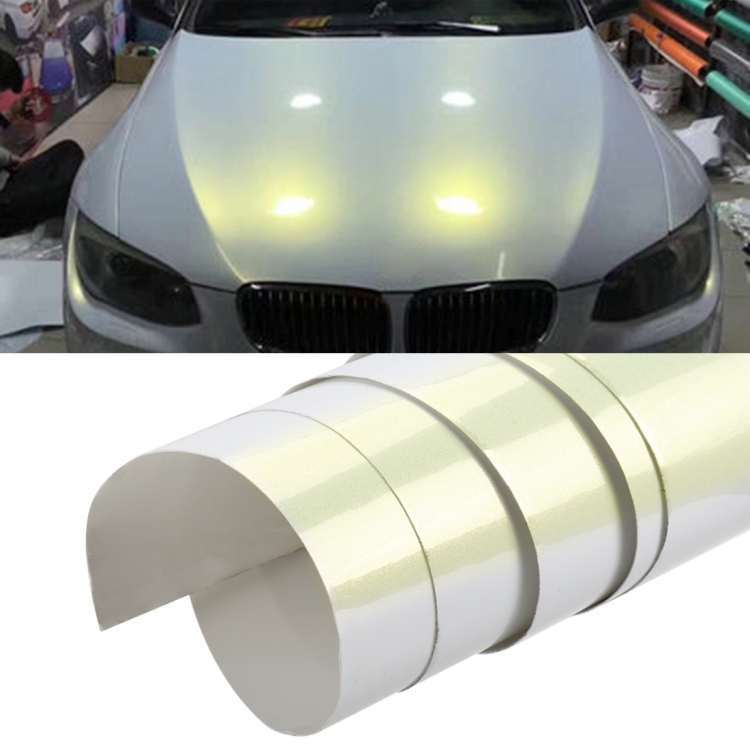 5 x 0.5m Auto Car Decorative Wrap Film Diamond White Discoloration PVC ...