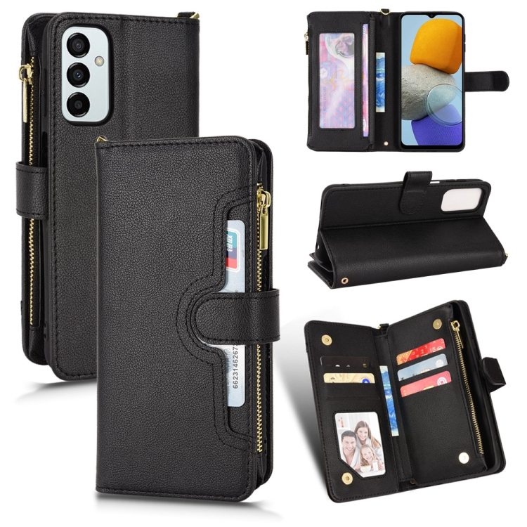 For Samsung Galaxy M13 4G / M23 / F23 5G Litchi Texture Zipper Leather ...