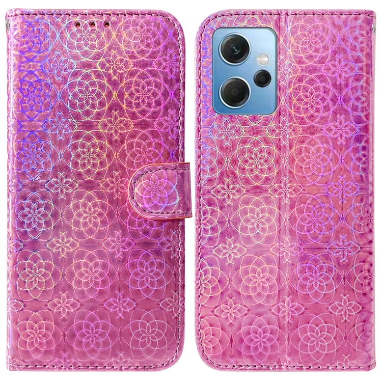 For Xiaomi Poco X4 Pro 5G Colorful Magnetic Buckle Leather Phone Case(Pink)