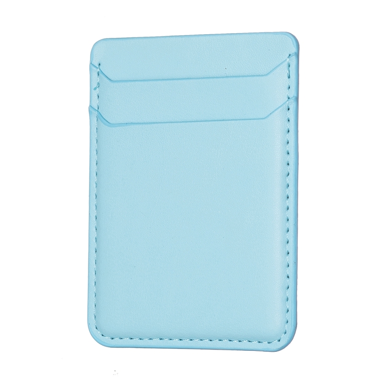BFK12 R20 Texture Card Bag Mobile Phone Back Sticker(Blue)