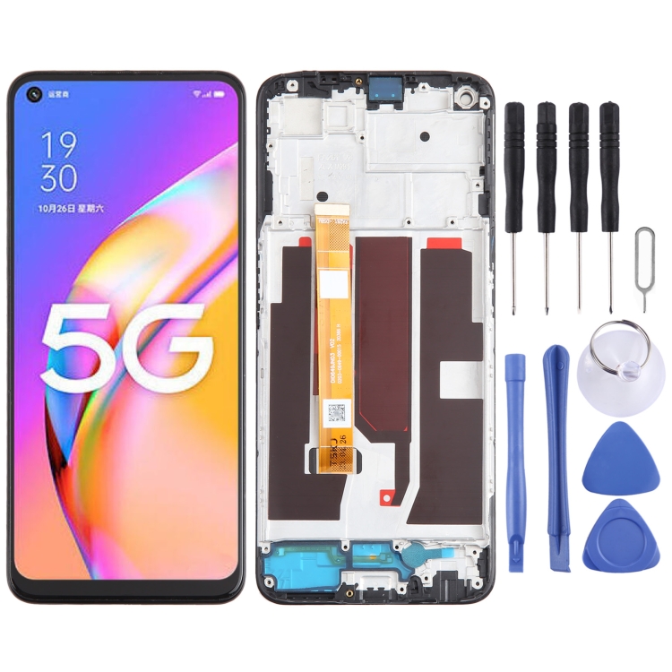 OPPO A93 5G용 OEM LCD 화면 디지타이저 전체 어셈블리(프레임 포함)