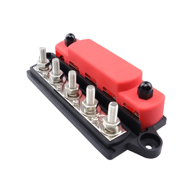 CP-4135 RV / Yacht M10 5-stud Double Row Busbar(Red Black)